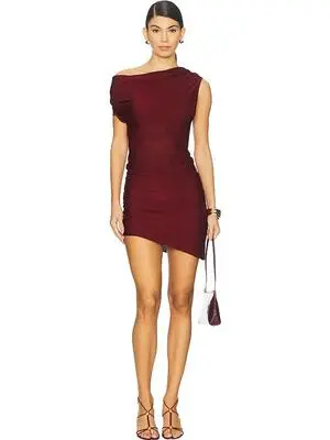 LOVERS AND FRIENDS Trina Off The Shoulder Mini Dress - Wine