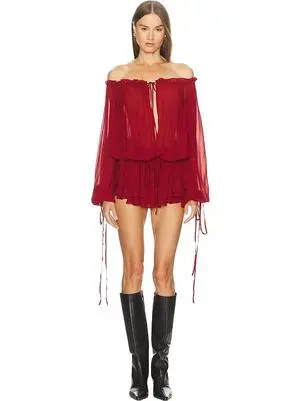 LOBA Gabrielle Mini Dress - Deep Red