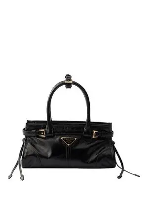 Prada Bonnie Leather Mini Handbag - Black