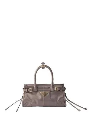 Prada Bonnie Leather Mini Handbag Grey