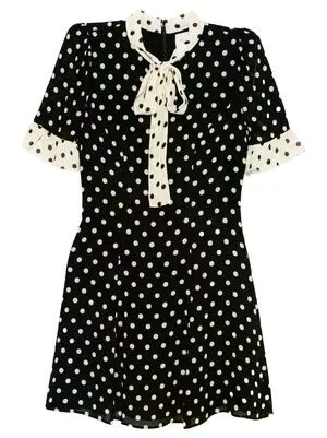 REFORMATION Polka Dot Dress - Black