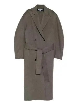 Jacquemus Double-breasted Belted Coat - Grey