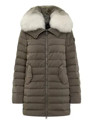 Peuterey Fur Hooded Down Jacket - Green