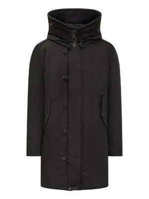 Peuterey Parka With Hood And Button Closure - Black