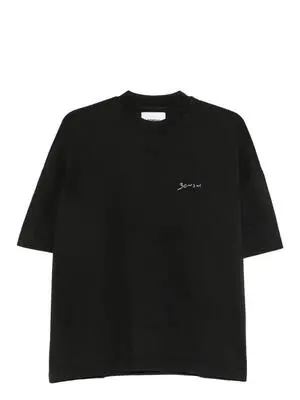 BONSAI Logo-embroidery T-shirt - Black