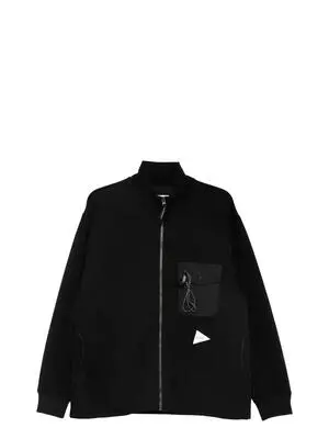 AND WANDER Zip-up Sweatshirt - Black