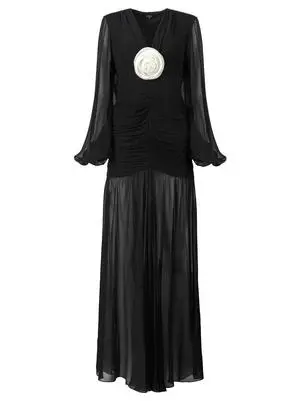 LITA COUTURE Fleur Maxi Dress - Black