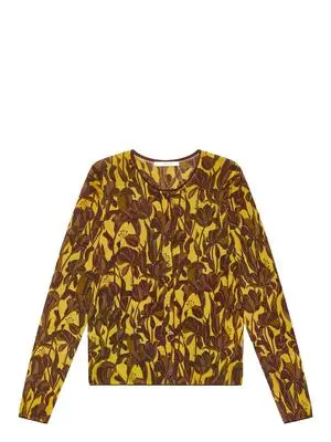 Malìparmi Floral-print Button Cardigan - Yellow