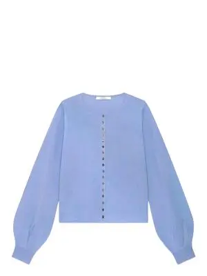 Malìparmi Button Balloon-sleeve Cardigan - Blue