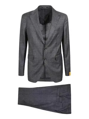 Tagliatore Checked Two-piece Suit - Grey