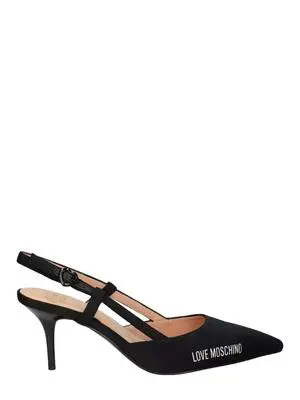 Moschino Slingback Pointed-toe Stiletto Pumps - Black