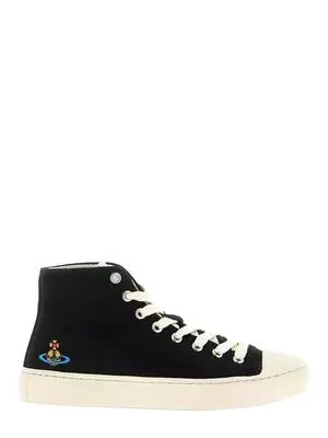 VIVIENNE WESTWOOD High-top Sneakers With Orb Detail - Black