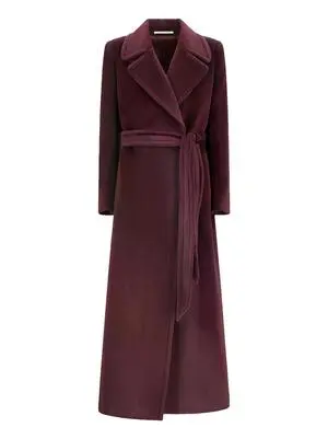 TAGLIATORE Belted Double-Breasted Coat
