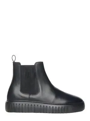 GIULIANO GALIANO Metis Leather Ankle Boots - Black
