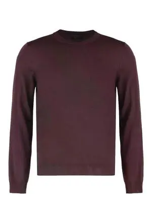 SLOWEAR Round Neck Wool Sweater - Purple