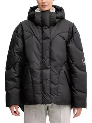 Adidas By Stella McCartney Quilted Hooded Jacket - Black