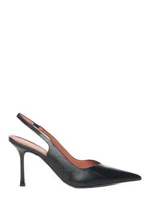 GIULIANO GALIANO 90mm Pointed Slingback Pumps - Black