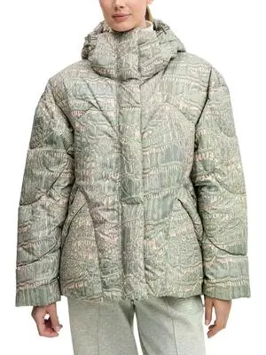 Adidas By Stella McCartney Hooded Patterned Jacket - Green