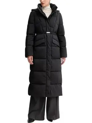 Hugo Boss Belted Puffer Jacket - Black