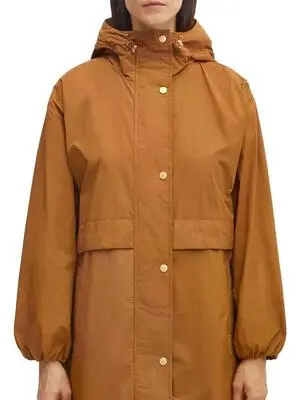 Barbour Hooded Buttoned Parka - Brown