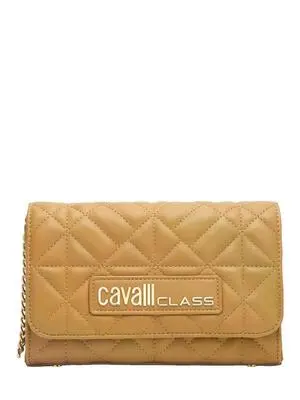 Roberto Cavalli Quilted Shoulder Bag With Chain Strap - Brown