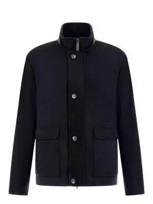 Herno Buttoned High-neck Jacket - Blue