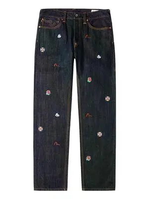 EVISU Embroidered Denim Jeans - Blue