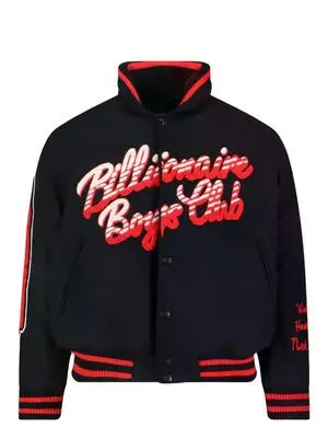 BILLIONAIRE BOYS CLUB Script Og Varsity Bomber Jacket - Black