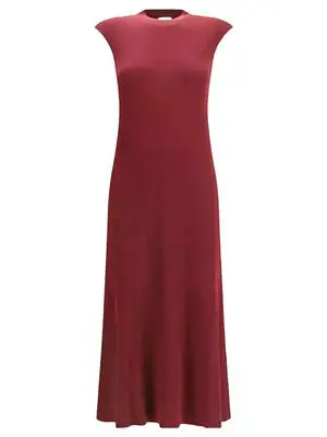 SA SU PHI Ribbed Sleeveless Midi Dress - Red