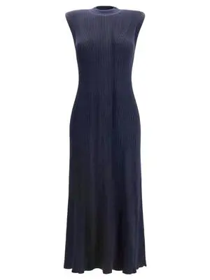 SA SU PHI Ribbed Sleeveless Midi Dress - Blue