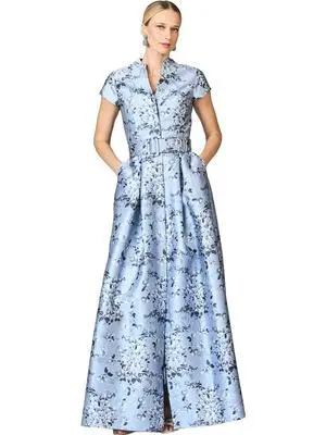 Sachin & Babi Marta Mikado Gown - Floral