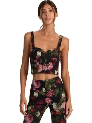 Alice + Olivia Jeanna Bustier Top - Floral