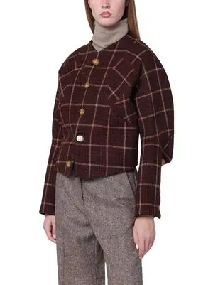 VIVIENNE WESTWOOD Tartan Wool Pourpoint Jacket - Brown
