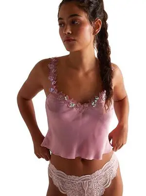Free People City Lights Crop Top Orchid Breeze