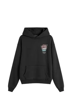CLUB 1984 Paradise Hotel Printed Hoodie - Washed Black