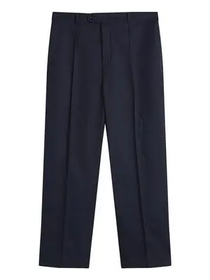 ABOUT:BLANK Pleated Wide Leg Trousers - Navy