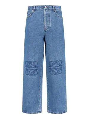 Loewe Baggy 'anagram' Jeans - Blue
