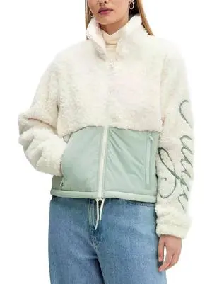 Hugo Color-block Teddy Jacket - White