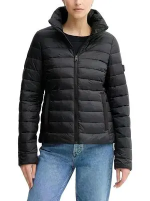 Marc O'polo Quilted Funnel-neck Jacket - Black