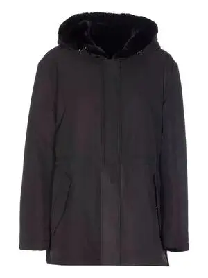 LOU ANDREA Reversible Hooded Jacket - Black