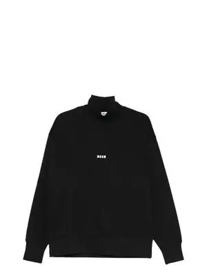 MSGM Logo-detail High-neck Sweatshirt - Black