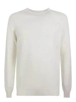 Tagliatore Longsleeve Ribbed Knitted Sweater - White