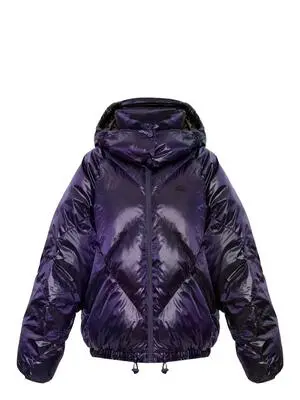 Lacoste Hooded Puffer Jacket - Purple