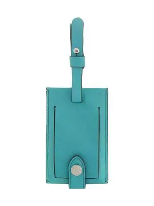 Tory Burch Leather Luggage Tag - Blue