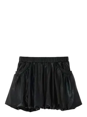 B+AB Pleated Mini Skirt - Black