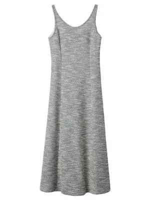 TOUT A COUP Cable-knit Top And Midi Dress Set - Grey