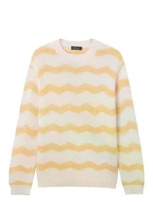TOUT A COUP Zig-zag Pattern Sweater - Neutrals