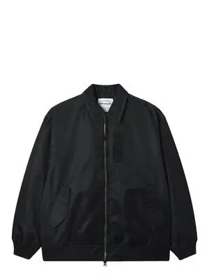 AFTERMATHS Zip-up Bomber Jacket - Black