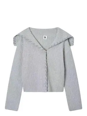 B+AB Ribbed-knit Cardigan - Grey