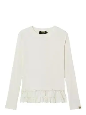 MINI CREAM Ruffled T-Shirt